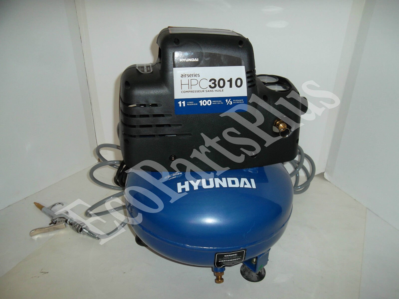Hyundai Portable 3 Gal Air Compressor 100 PSI 1/3 HP – EcoPartsPlus